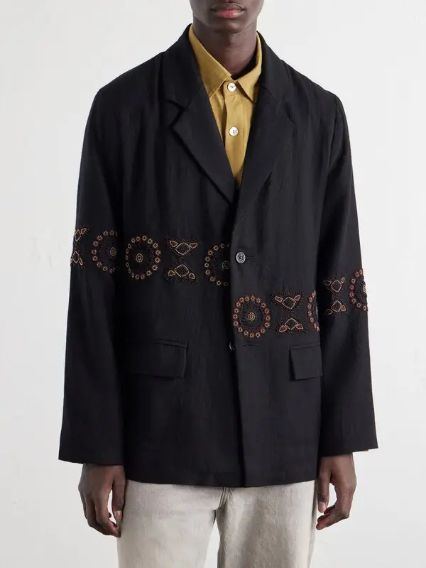 KARTIK RESEARCH Embroidered Wool Blazer