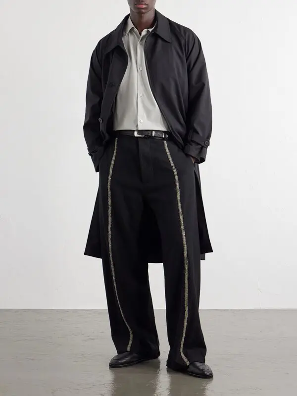 KARTIK RESEARCH Sultan Embroidered Wool Trousers