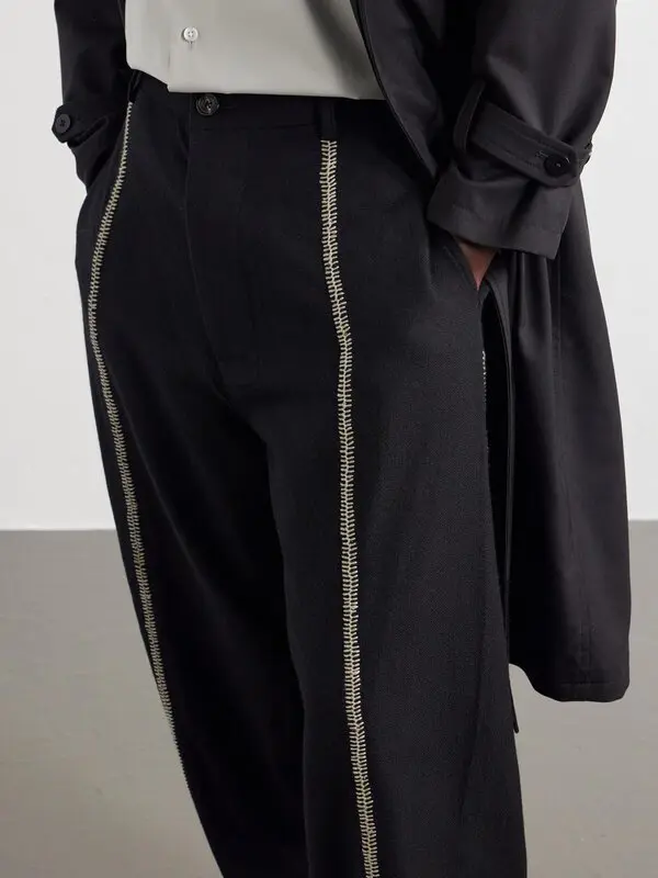KARTIK RESEARCH Sultan Embroidered Wool Trousers