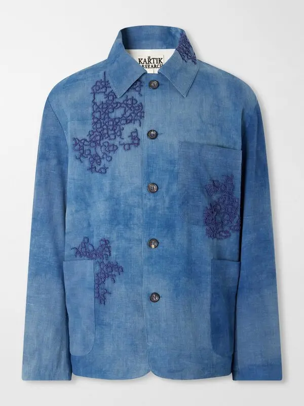 KARTIK RESEARCH Embroidered Cotton Chore Jacket