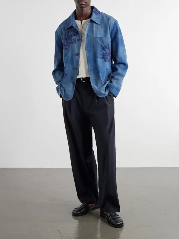 KARTIK RESEARCH Embroidered Cotton Chore Jacket