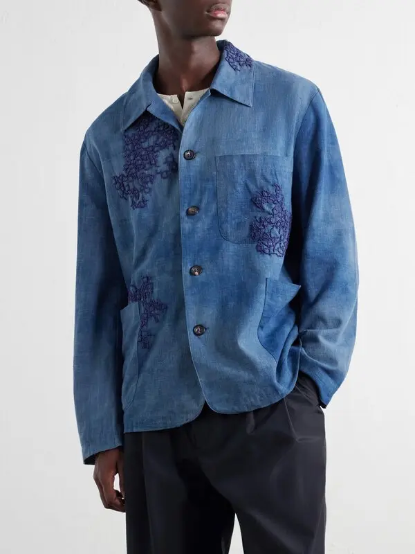 KARTIK RESEARCH Embroidered Cotton Chore Jacket