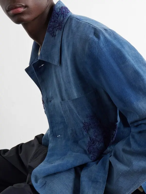 KARTIK RESEARCH Embroidered Cotton Chore Jacket