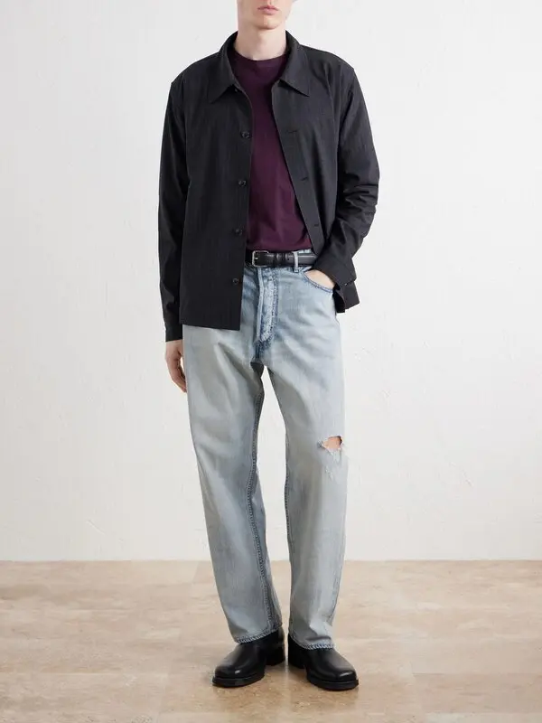 Nn07 Zander 10037 Pinstriped Recycled-woven Jacket