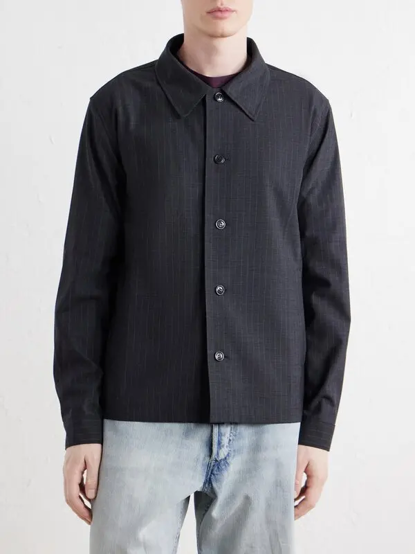 Nn07 Zander 10037 Pinstriped Recycled-woven Jacket
