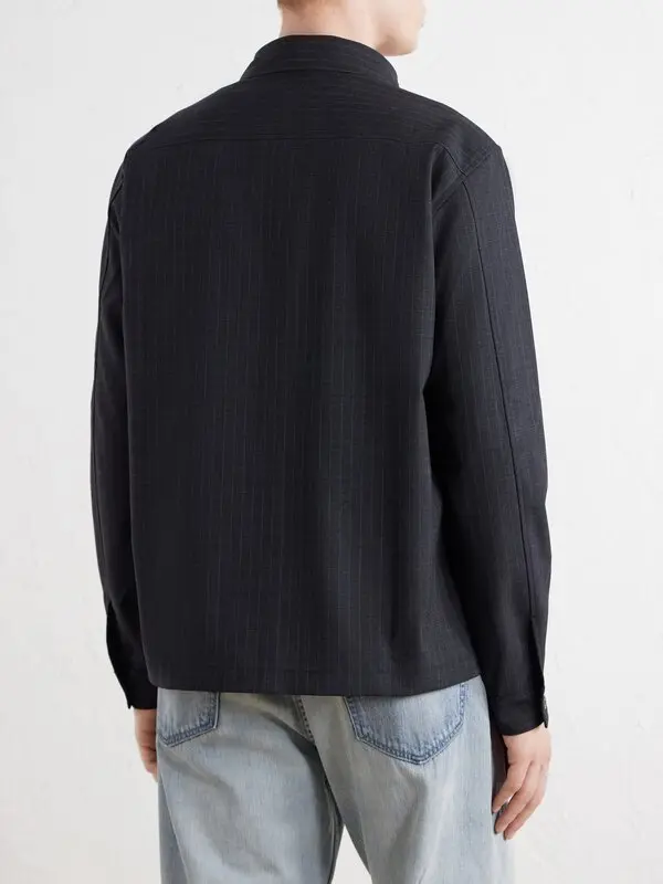 Nn07 Zander 10037 Pinstriped Recycled-woven Jacket