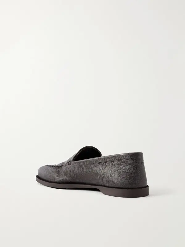 John Lobb Pace Full-grain Leather Loafers