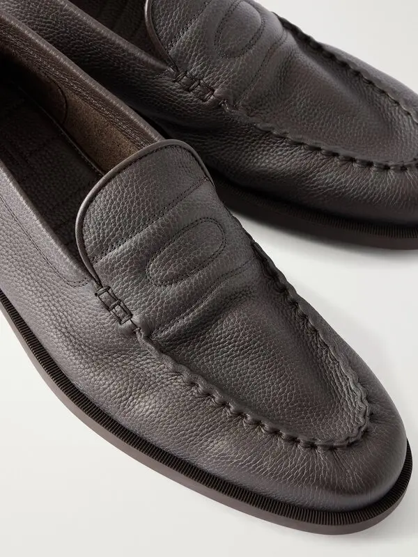 John Lobb Pace Full-grain Leather Loafers