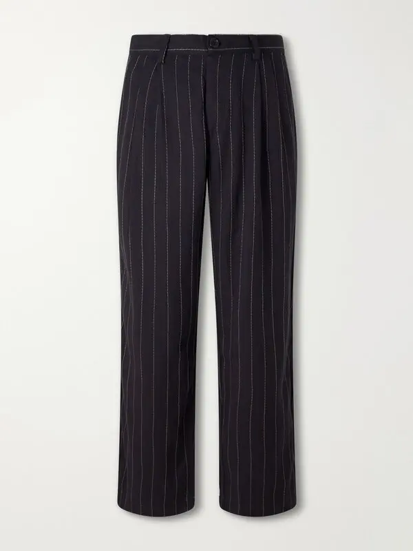 KARDO Antonio Straight-leg Embroidered Cotton Trousers