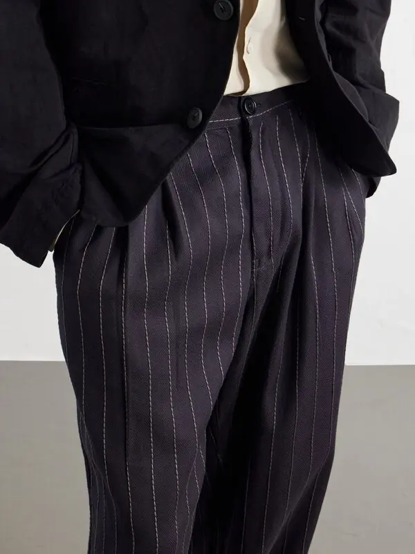 KARDO Antonio Straight-leg Embroidered Cotton Trousers