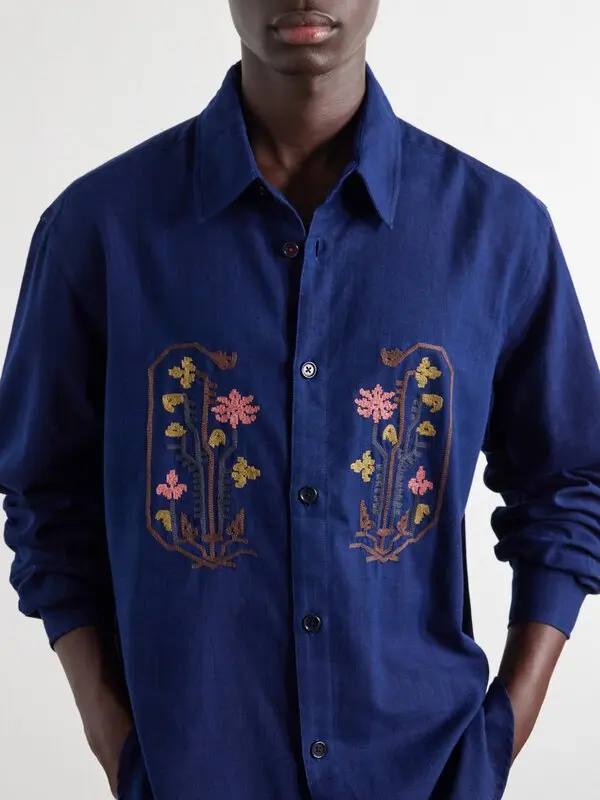 KARDO Luis Embroidered Cotton Shirt