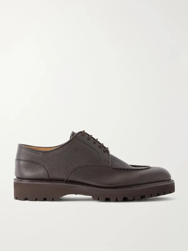 John Lobb Land Full-grain Leather Derby Shoes