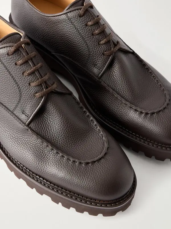 John Lobb Land Full-grain Leather Derby Shoes