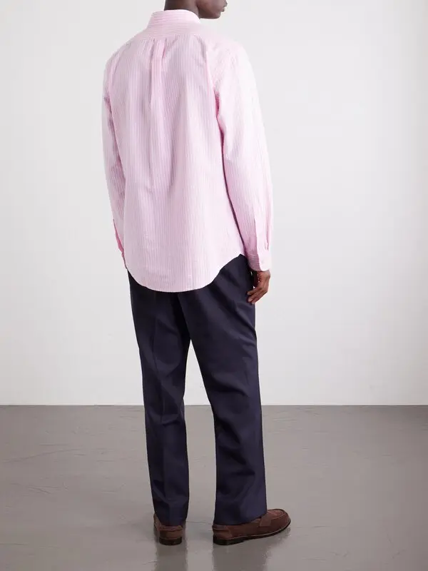 Polo Ralph Lauren Button-down Collar Logo-embroidered Cotton Shirt - Pink