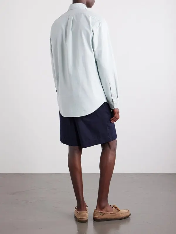 Polo Ralph Lauren Button-down Collar Logo-embroidered Cotton Shirt - Green