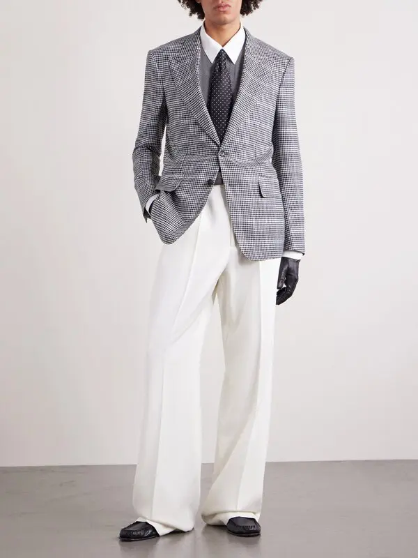 TOM FORD Houndstooth Wool-blend Blazer