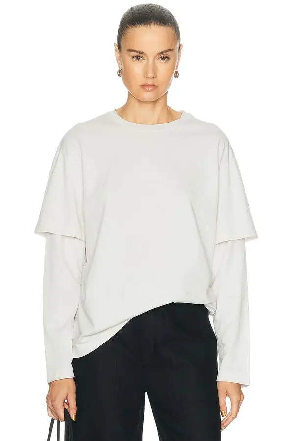 AGOLDE Lois Tee - Bone