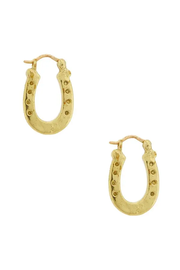 ALEMAIS Django Horseshoe Stud Earrings - Gold
