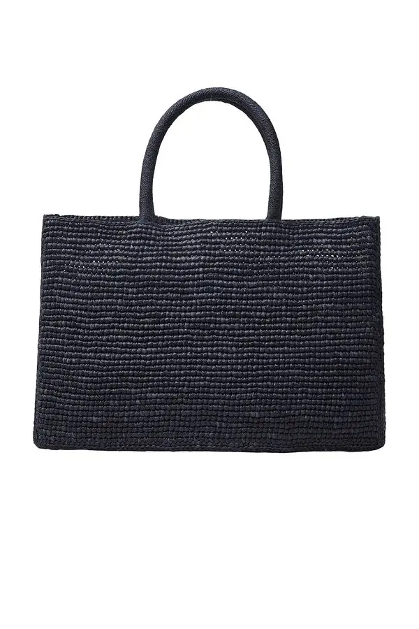 Lié Studio The Small Charlotte Raffia Bag - Navy