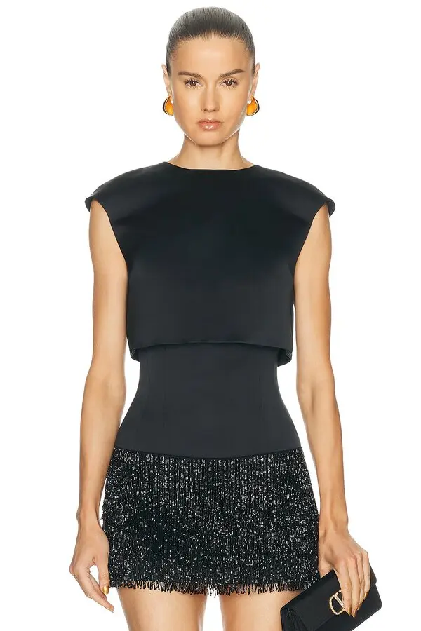 SEV Berthe Double Satin Top