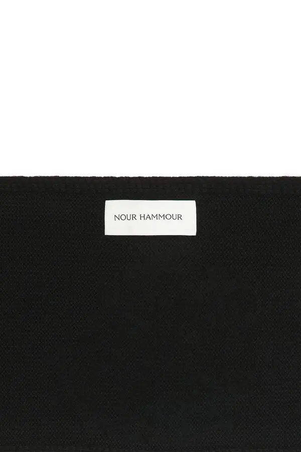 Nour Hammour Leni Cashmere Scarf - Black