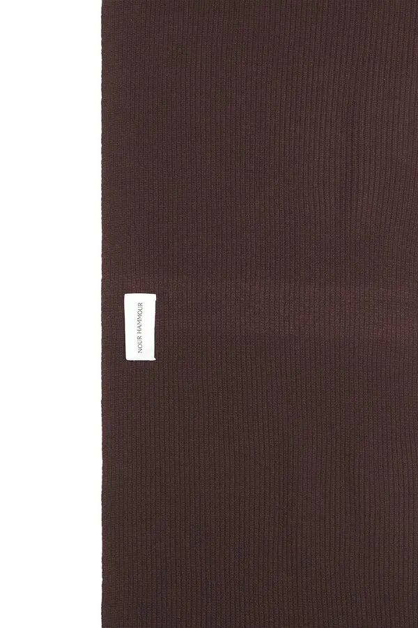 Nour Hammour Luce Cashmere Scarf - Brown