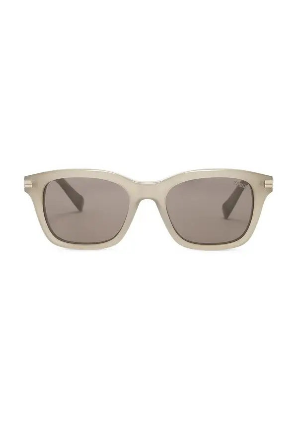 Zegna Geometric Acetate Sunglasses - Grey