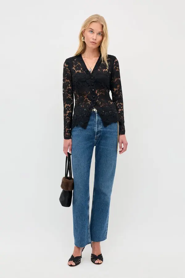 Rixo Padma Blouse - Black