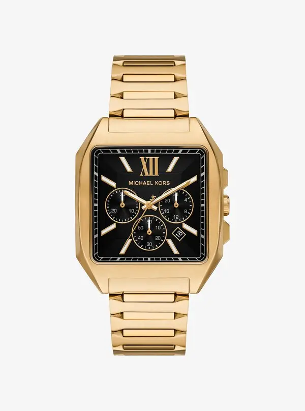 Michael Kors Hayes Oversized -tone Sport Watch - Gold