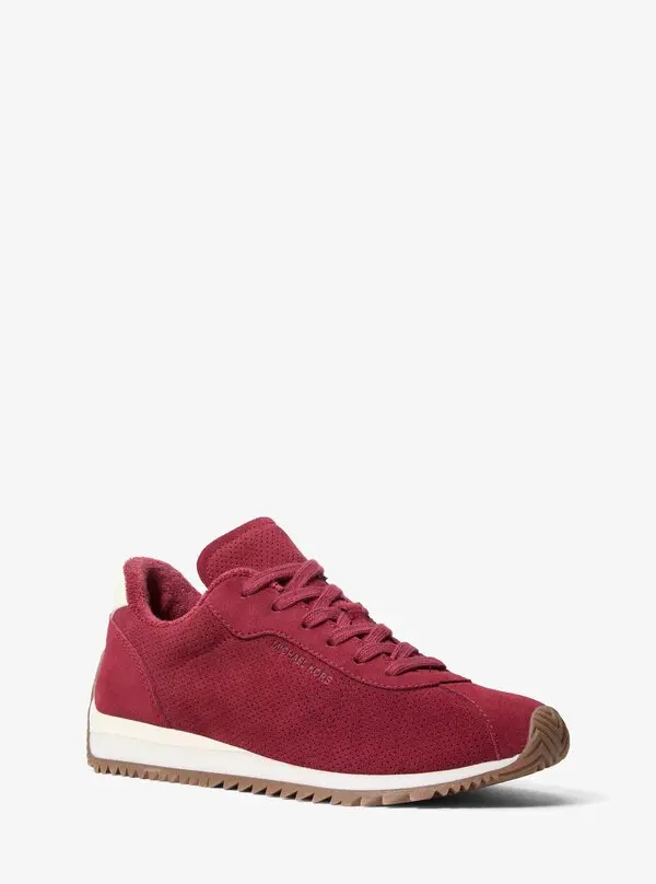 Michael Kors Rhodes Suede And Leather Trainer