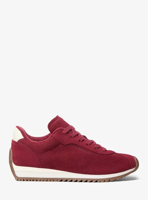 Michael Kors Rhodes Suede And Leather Trainer