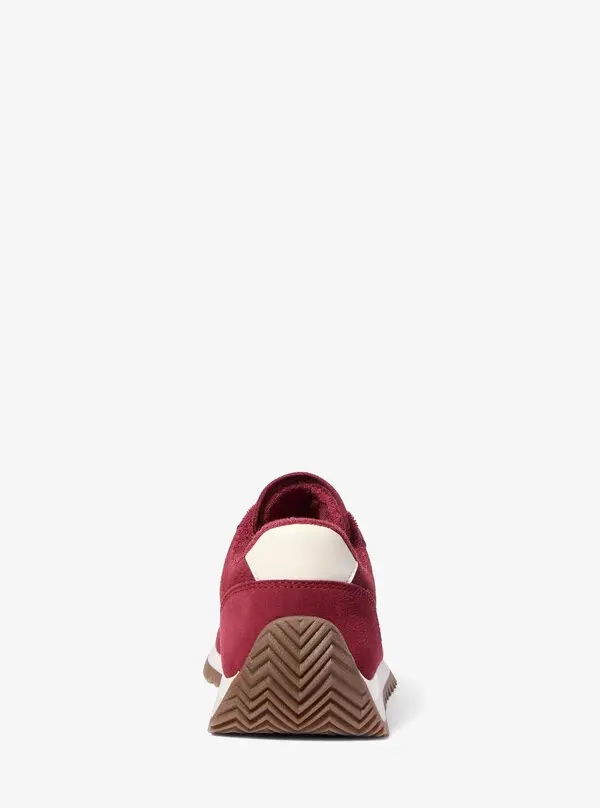 Michael Kors Rhodes Suede And Leather Trainer