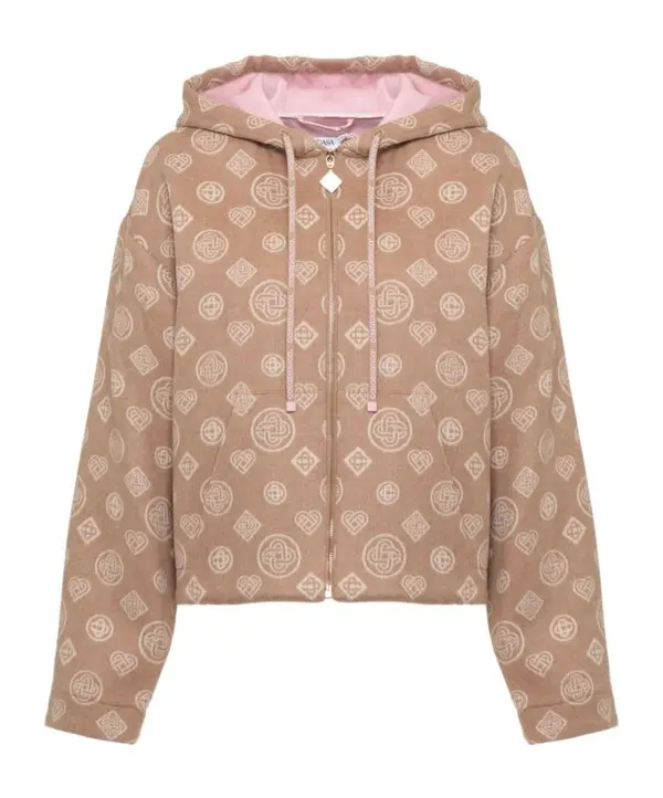 Casablanca Monogram Zip-up Hoodie - No