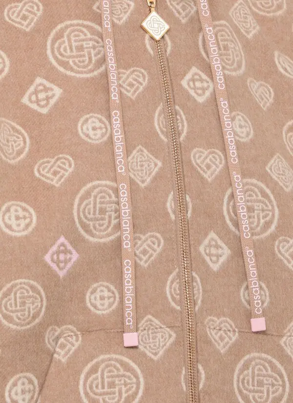 Casablanca Monogram Zip-up Hoodie