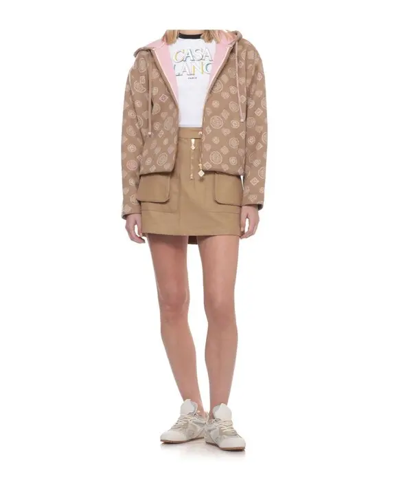 Casablanca Monogram Zip-up Hoodie