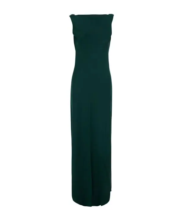 Antonelli Firenze Draped Long Satin Dress