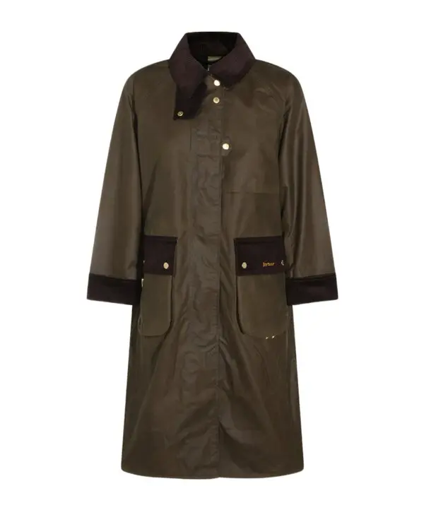 Barbour Contrast-collar Long Field Coat