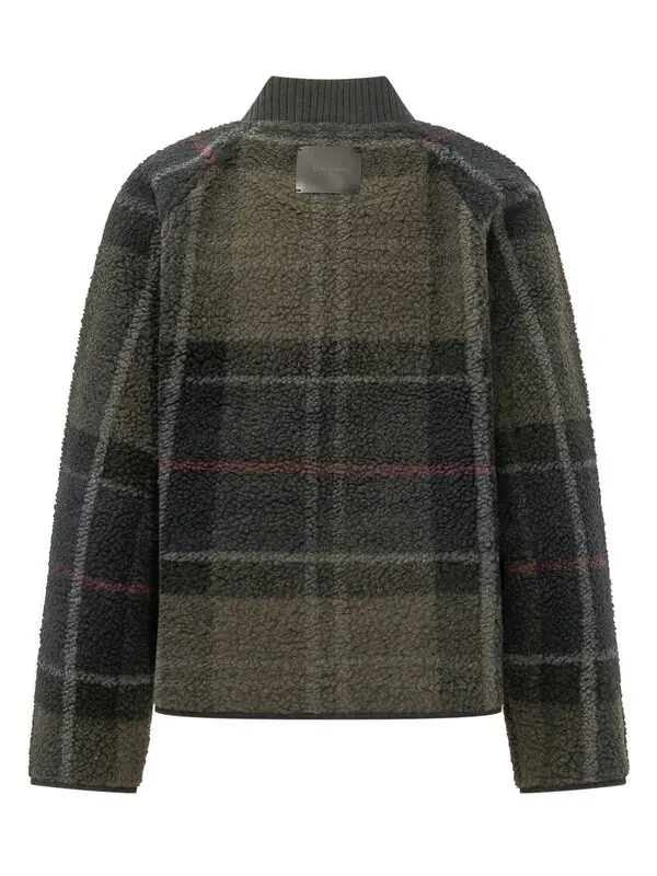 Barbour Plaid Fleece Bomber Jacket