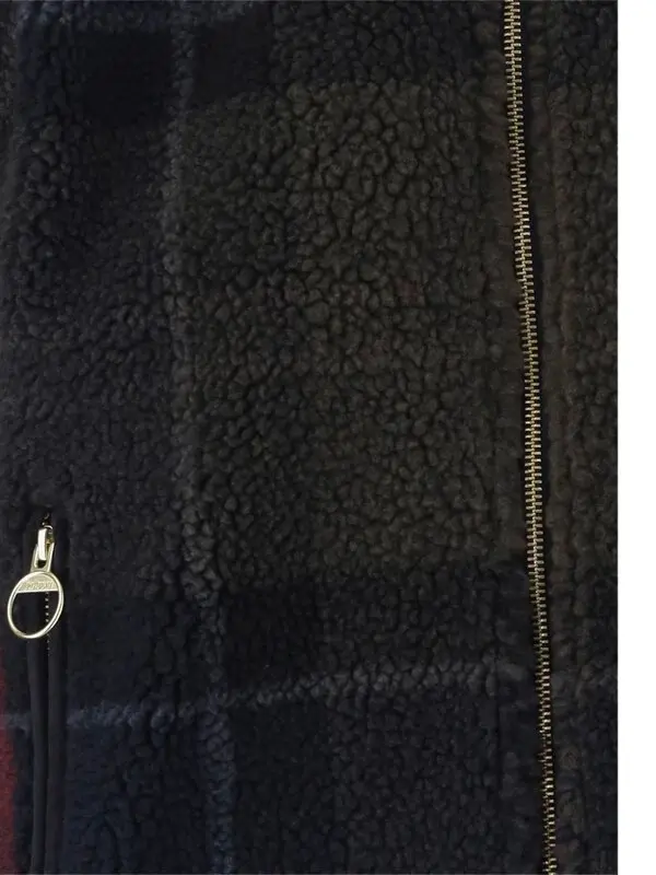 Barbour Plaid Fleece Bomber Jacket