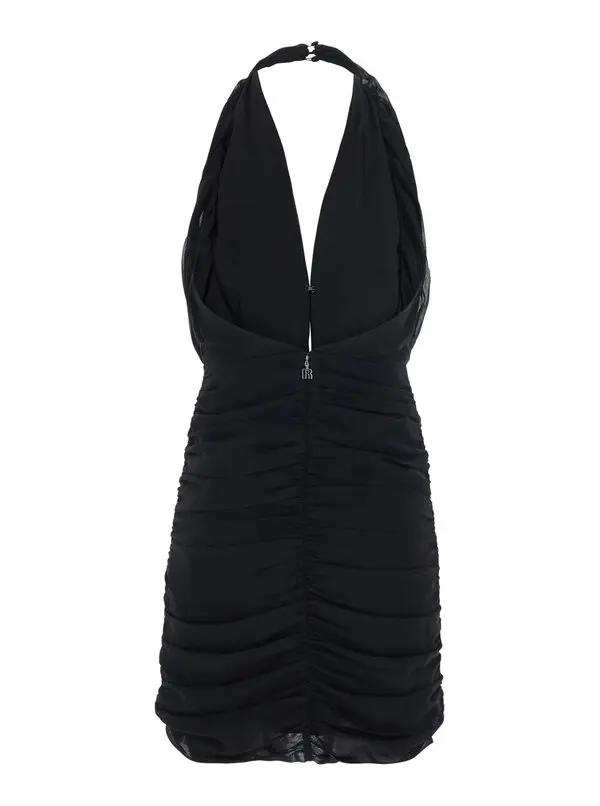 ROTATE BY BIRGER CHRISTENSEN Ruched Sequin-embellished Ruffled Mini Dress