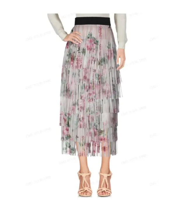 Dolce & Gabbana Floral Print Satin Skirt