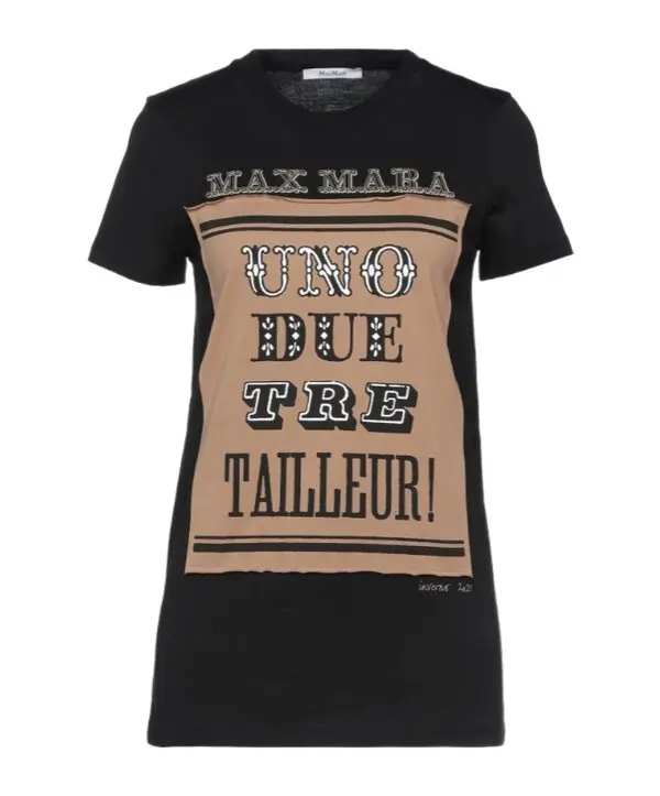 Max Mara Solidcolor Printed Tshirt