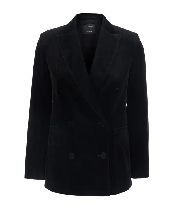 Antonelli Firenze Galbusera Velvet Double-breasted Blazer