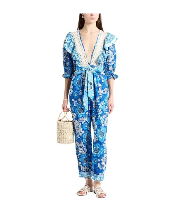 Farm Rio Floral Print Jumpsuit