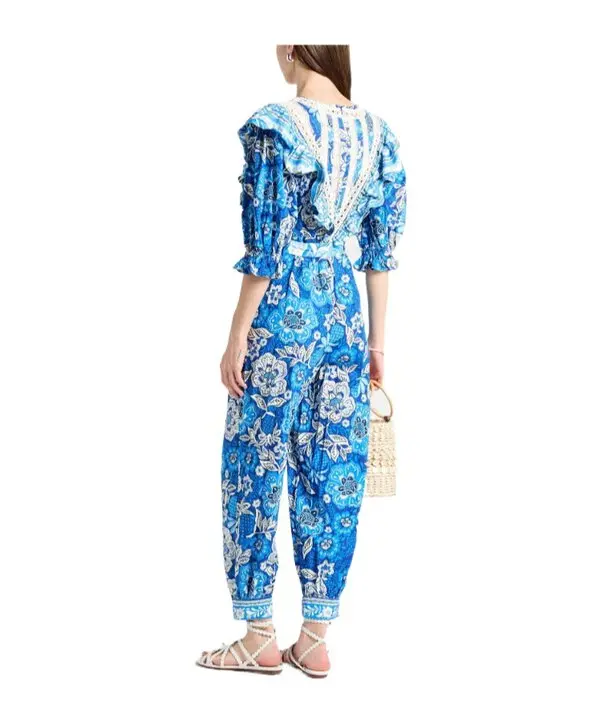Farm Rio Floral Print Jumpsuit