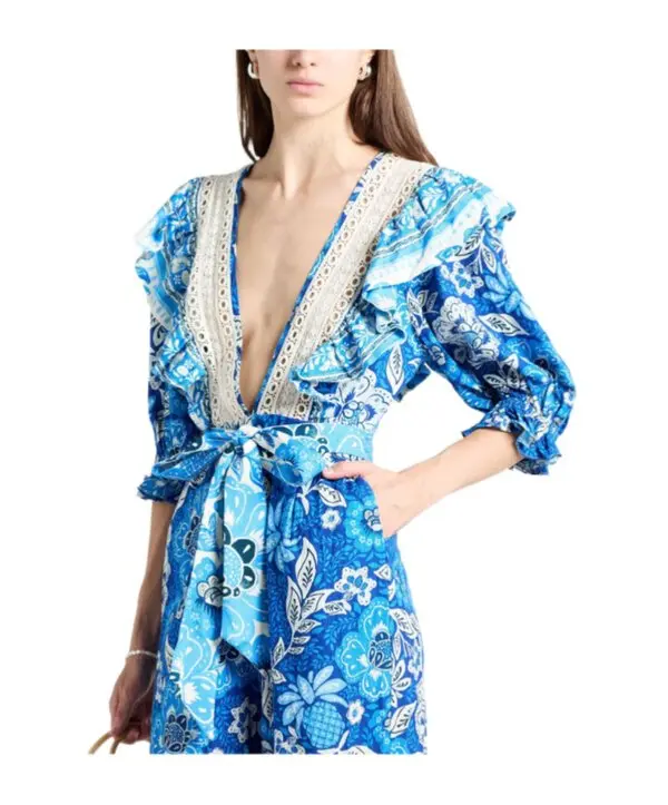 Farm Rio Floral Print Jumpsuit