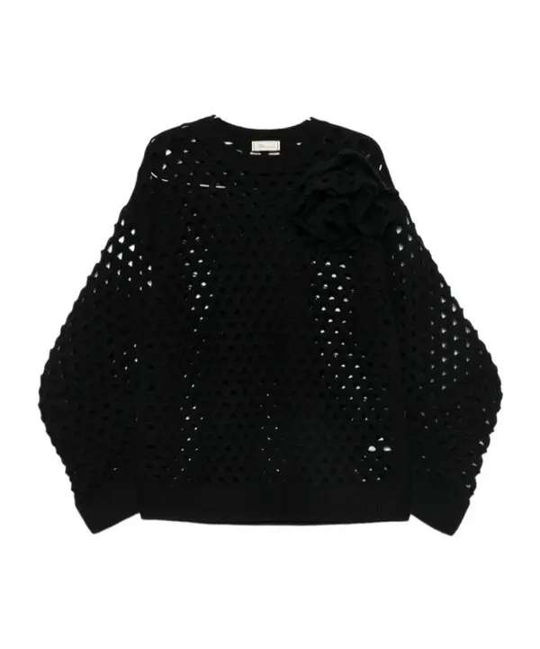 Blumarine Long-sleeved Sweater - Black