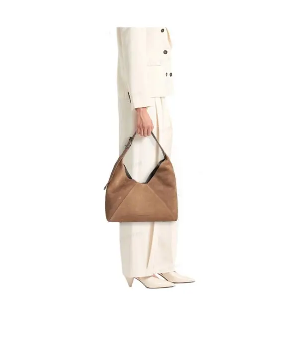 Brunello Cucinelli Suede Large Underarm Bag