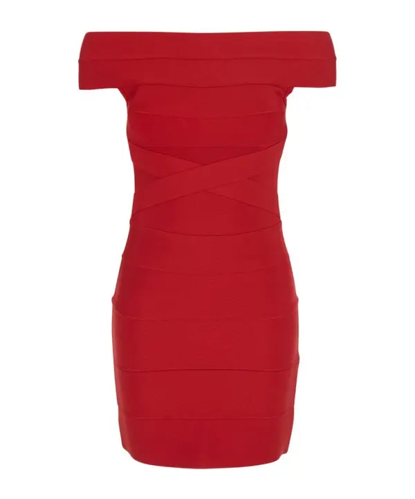ROTATE BY BIRGER CHRISTENSEN Off-shoulder Mini Dress