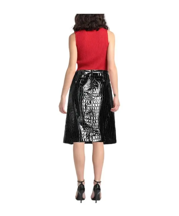 Dolce & Gabbana Glossy Midi Skirt